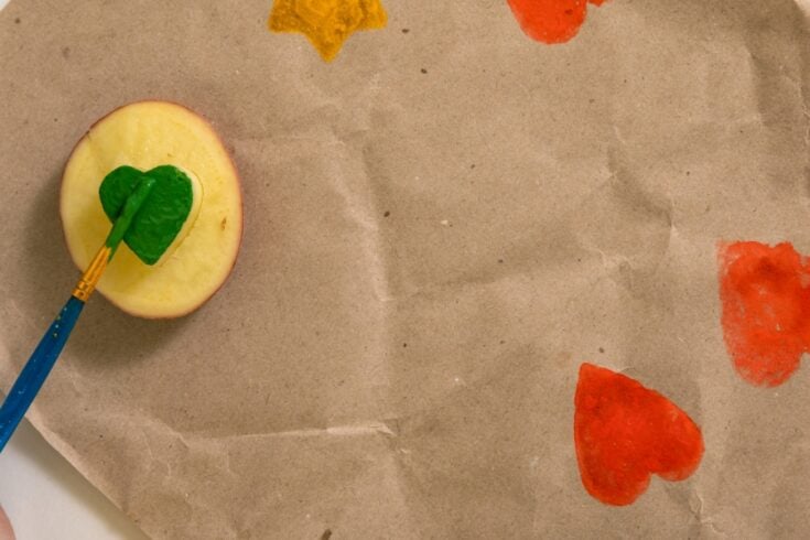 Potato Printing with Preschoolers - Empowered Parents