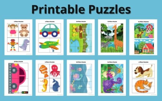 28 Free Printable Puzzles for Toddlers and Preschoolers (PDF ...